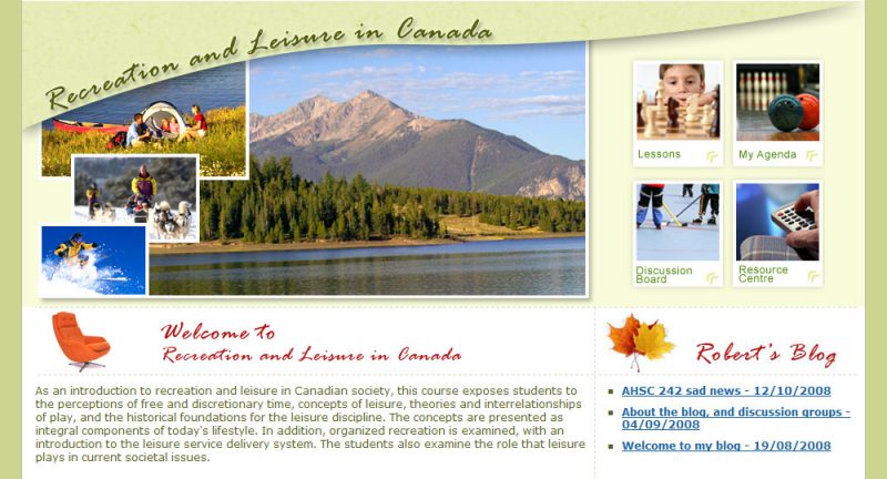 AHSC 241 – Recreation and Leisure in Contemporary Society – Blog